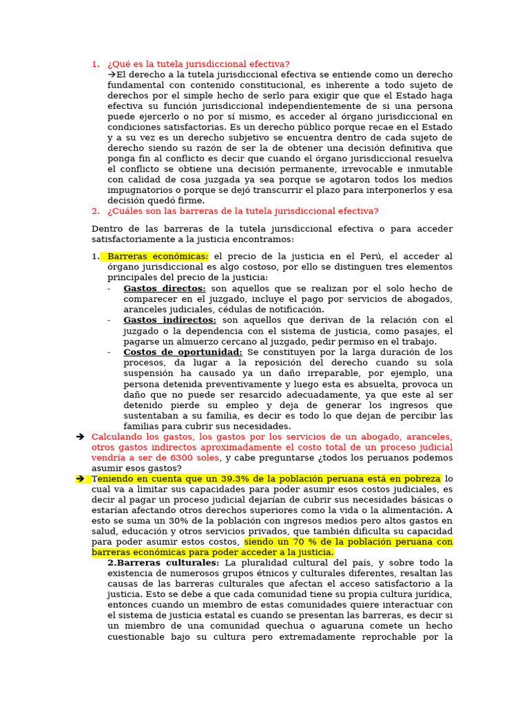 Qué Es La Tutela Jurisdiccional Efectiva | PDF | Debido al proceso ...