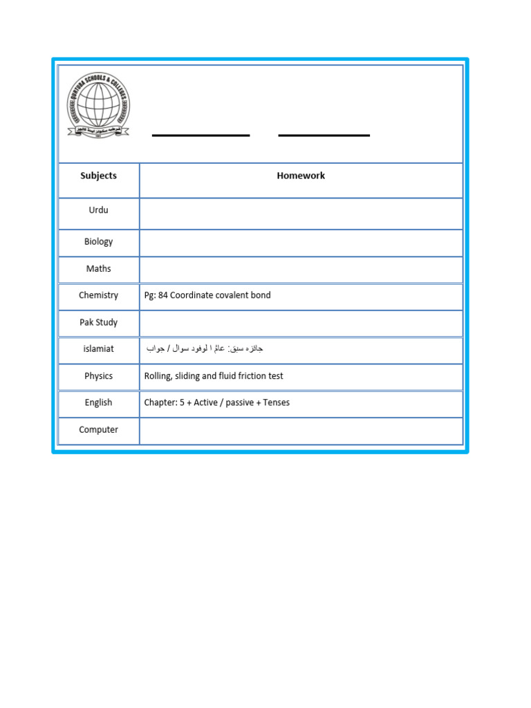 8th Class Diary 20-10-2025 | PDF