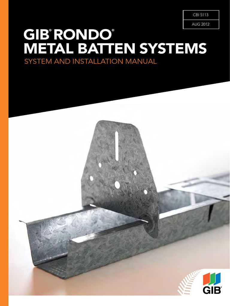 GIB Rondo Metal Batten System - System and Installation Manual | PDF ...