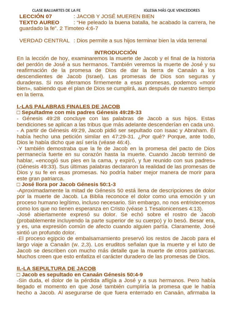 Jacob y José: Lecciones de Fe y Promesas | PDF | Jacob | Libro del Génesis
