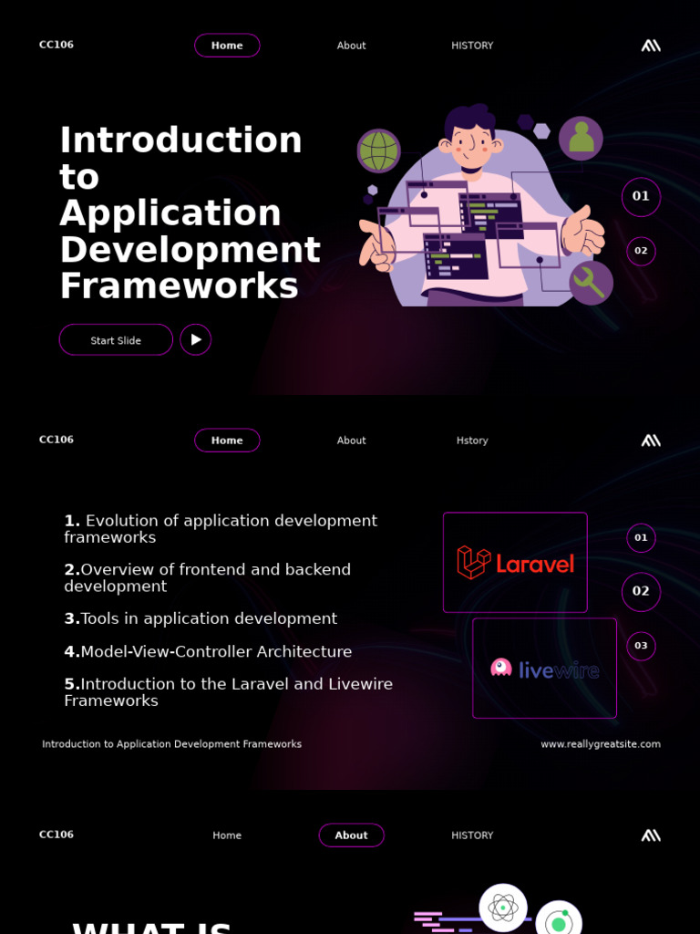 Overview of Application Development Frameworks | PDF | Web Application ...