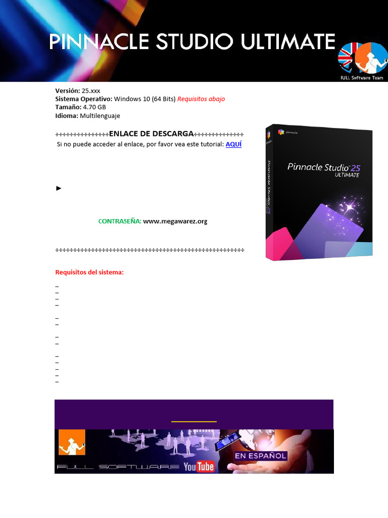 Descarga Pinnacle 25 para Windows 10 | PDF