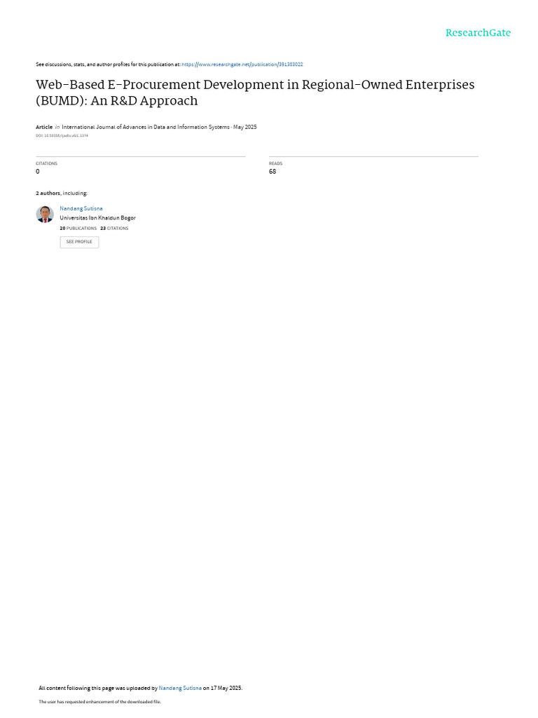 2025 - Web-Based E-Procurement Development in Regional-Owned ...