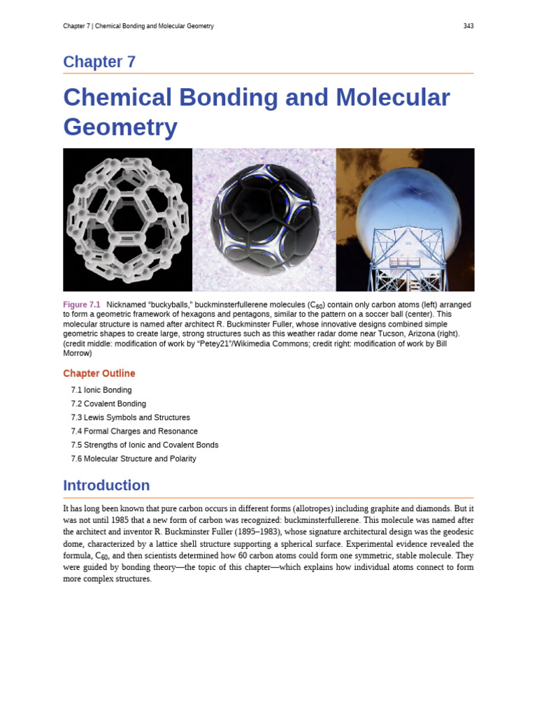 Chemical Bonding and Molecular Geometry | PDF | Ion | Chemical Bond