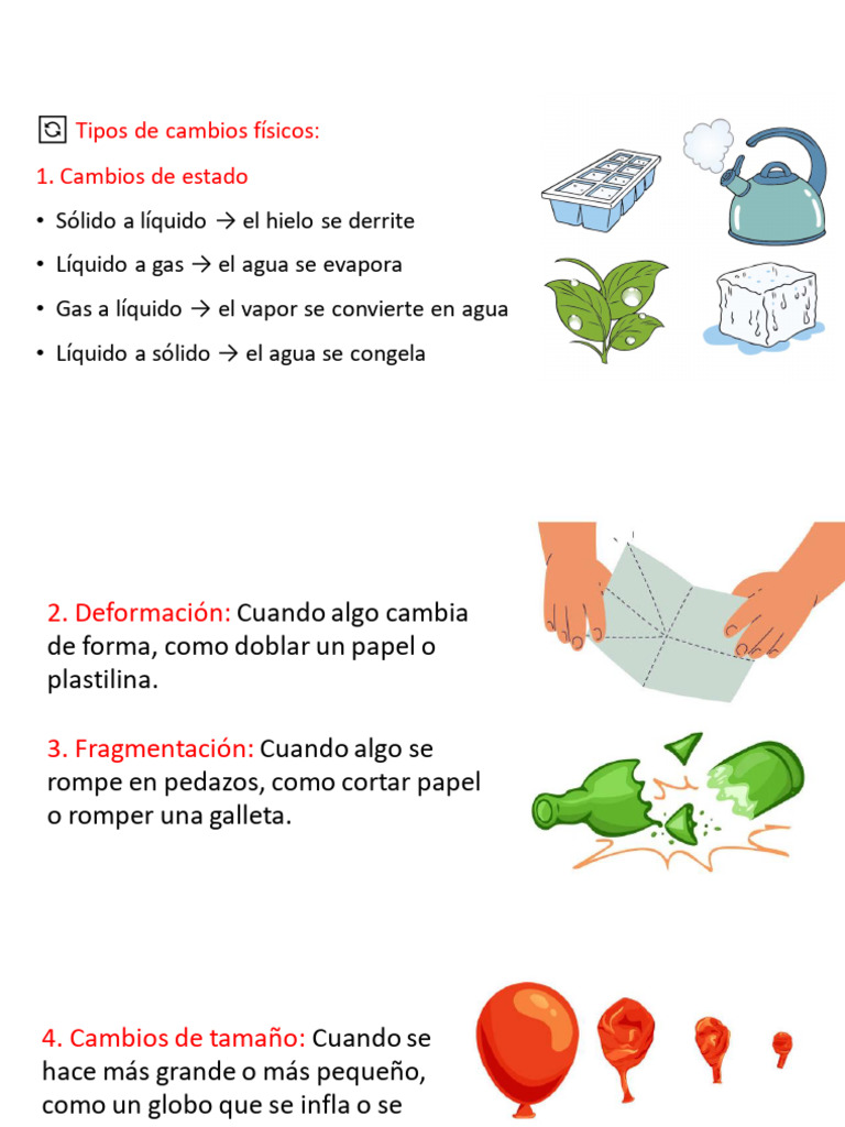 Cambios Fisicos de La Materia | PDF