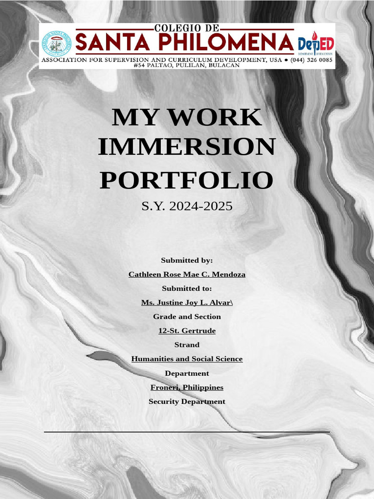 Work-Immersion Journal Cath | PDF | Experience | Learning