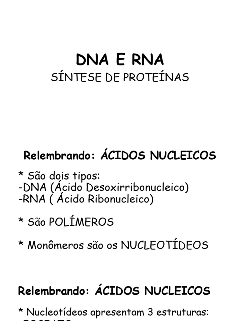 Estrutura e Função do DNA e RNA | PDF | RNA | ARN ribossômico