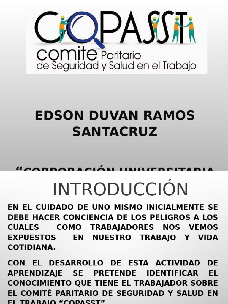 Funciones del COPASST en Seguridad Laboral | PDF | Valores | Business