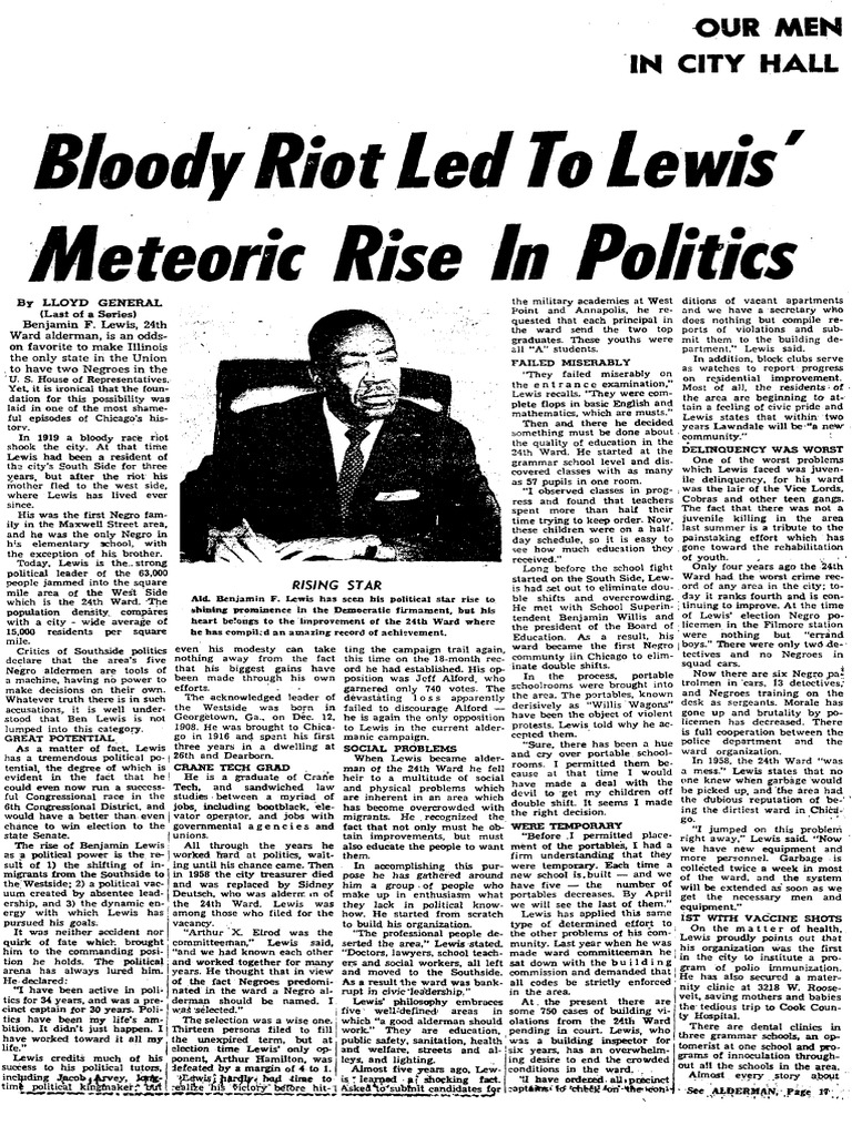 Bloody Riot Led To Lewis' Rise in Politics | PDF