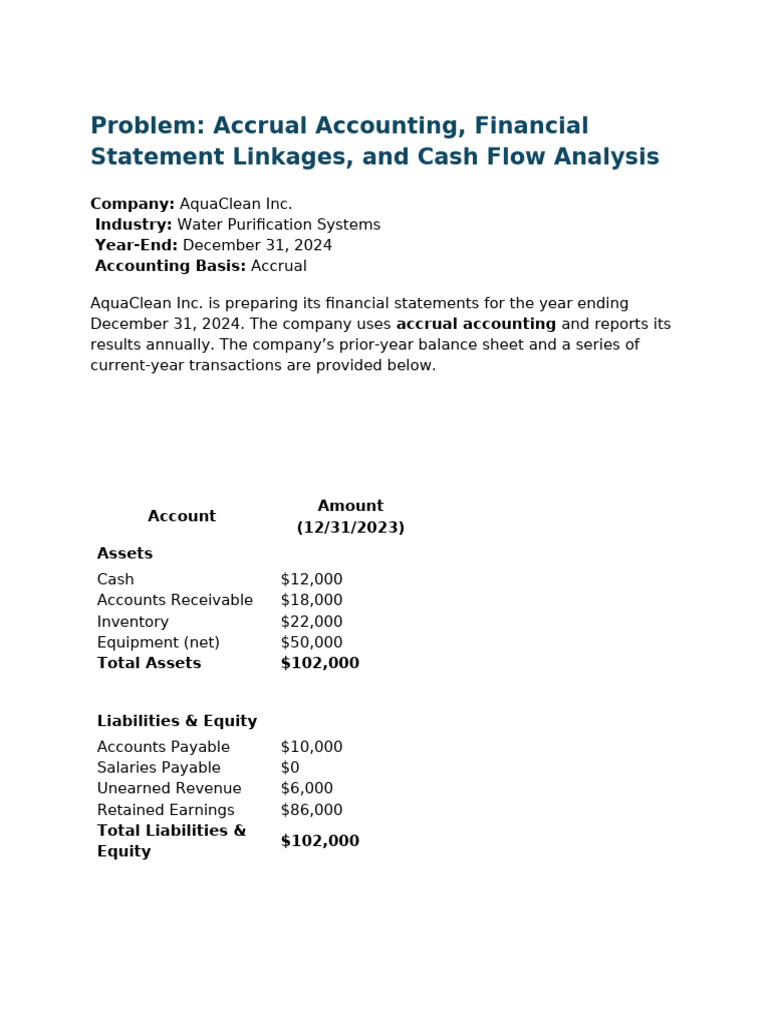 Accrual Example and Linkages | PDF