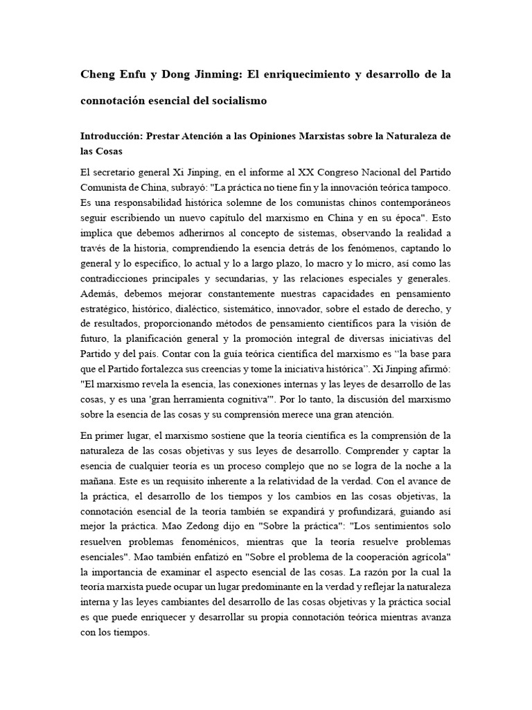 Cheng Enfu y Dong Jinming - El Enriquecimiento y Desarrollo de La ...