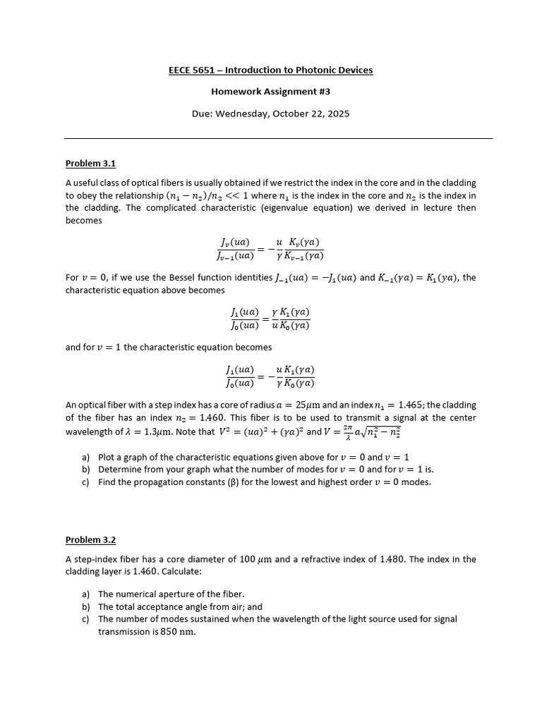 EECE5651 Fall 2025 HW3 | PDF | Waveguide | Electromagnetic Radiation