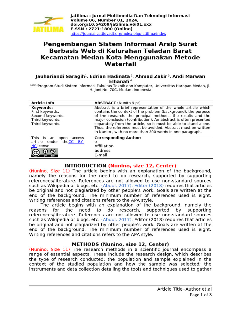 Templete Year 2024_Jatilima | PDF | Data | Scientific Method