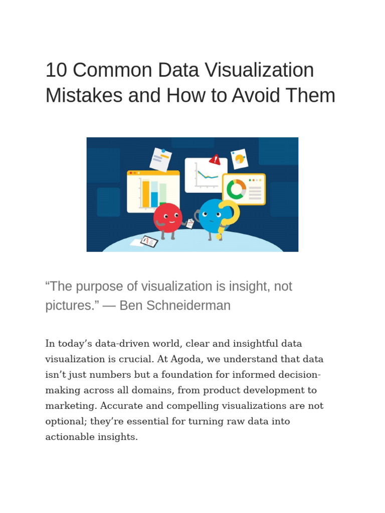 Avoiding Common Data Visualization Mistakes | PDF | Mental Image | Chart