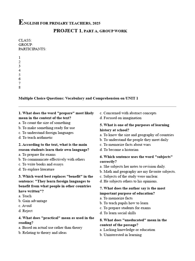 Project 1 Part A Group Work | PDF | Learning | Knowledge