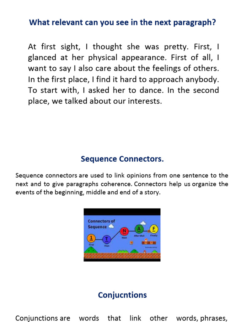 Sequence Connectors 8º T2 Week 4 | PDF