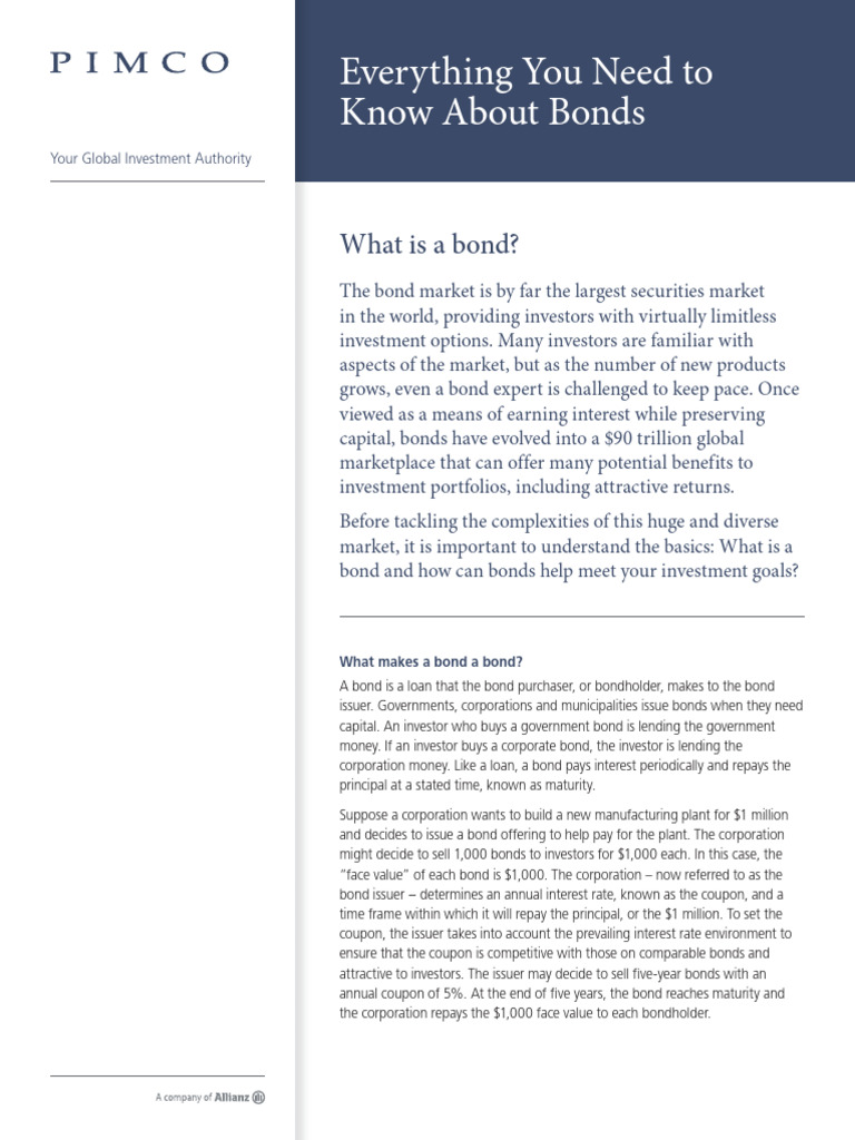 Everything You Need To Know About Bonds | PDF | Bonds (Finance ...