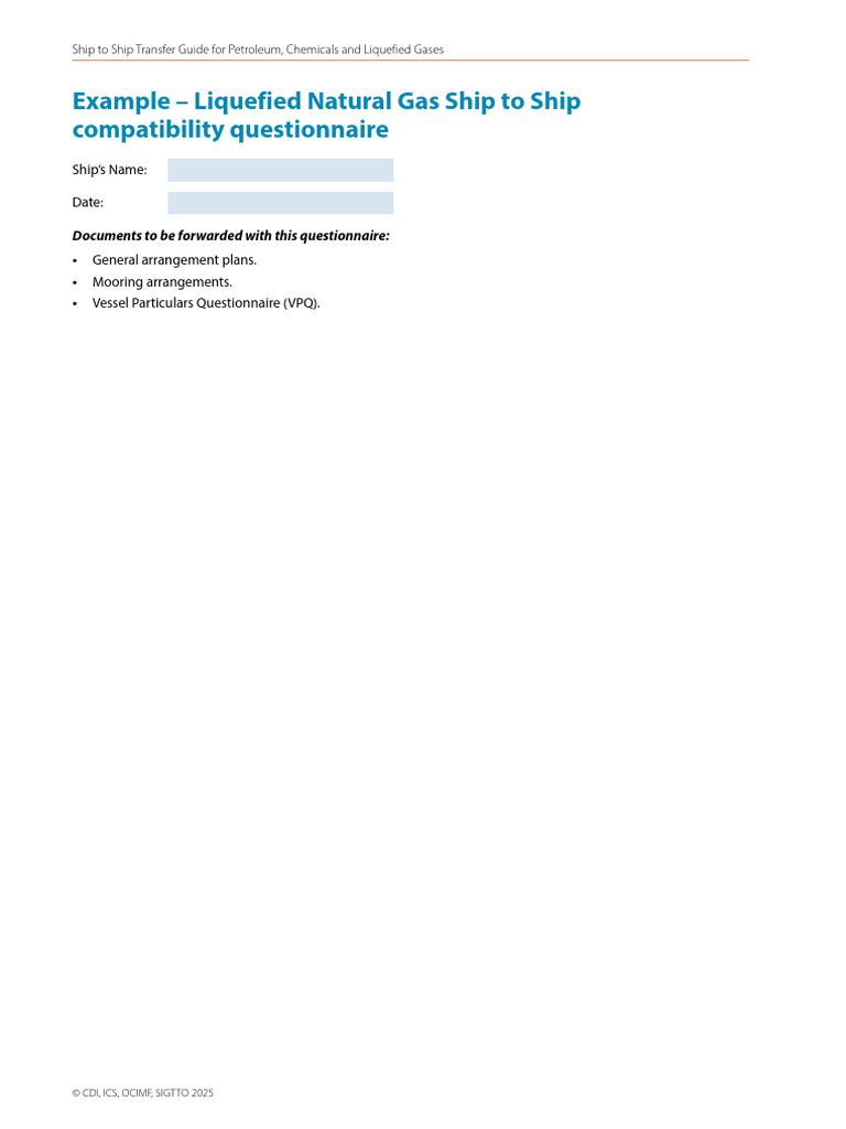 3.liquefied Natural Gas STS Compatibility Questionnaire | PDF | Ships ...