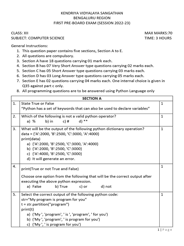 xii-cs-qp-2 | PDF | Python (Programming Language) | Computer Network