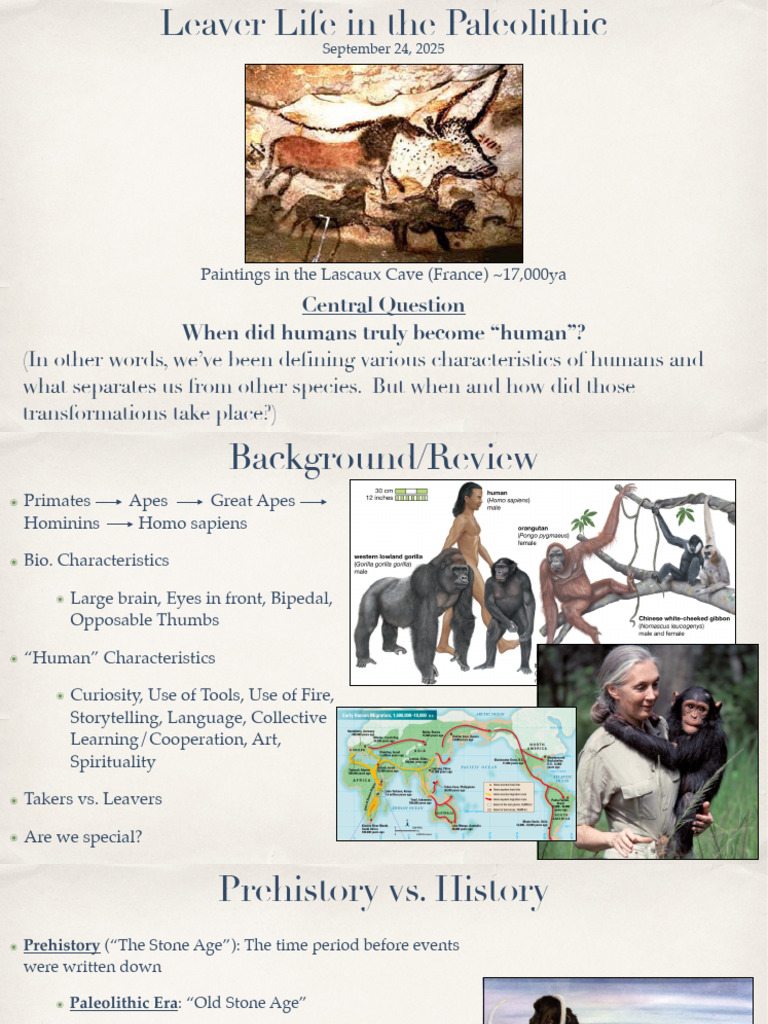 Leaver Life in The Paleolithic | PDF | Paleolithic | Stone Age