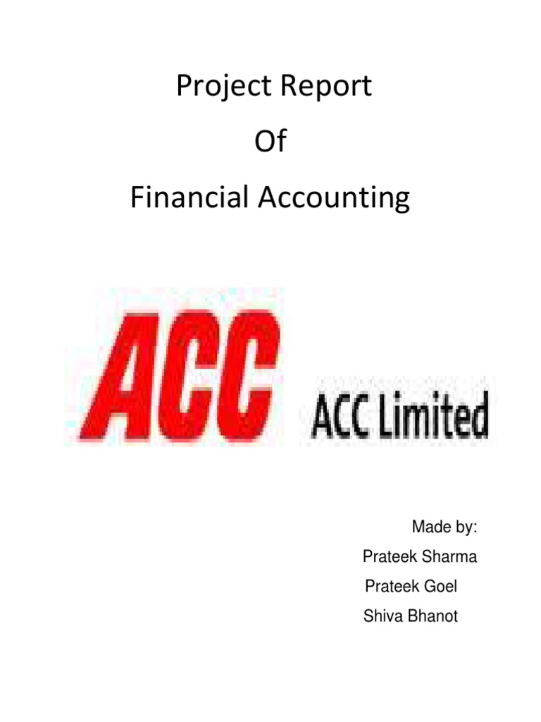 ACC Limited Financial Report Analysis | PDF | Financial Statement | Audit