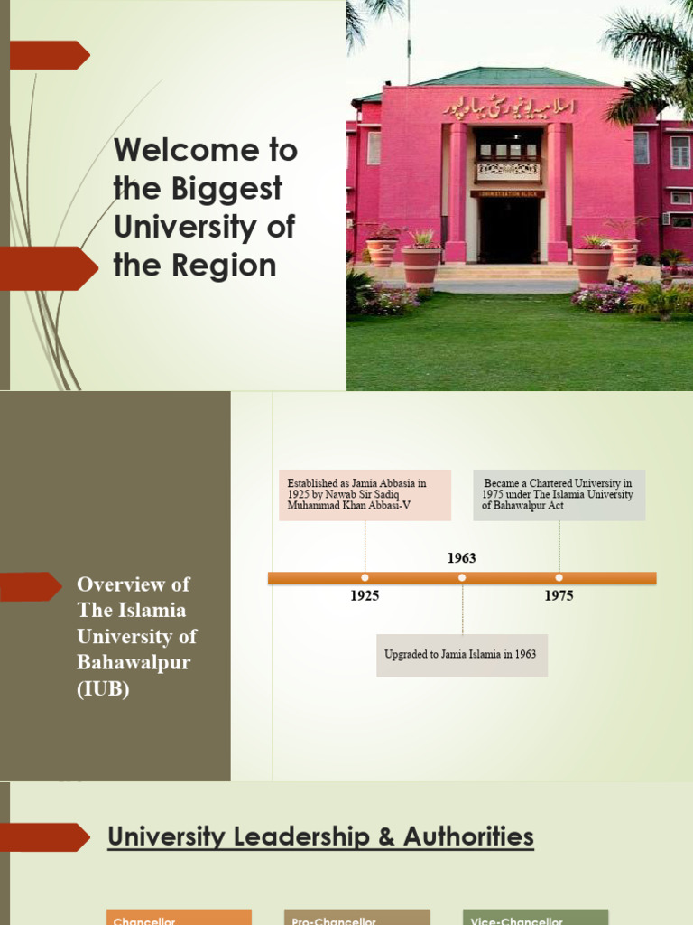 Overview of The Islamia University IUB | PDF
