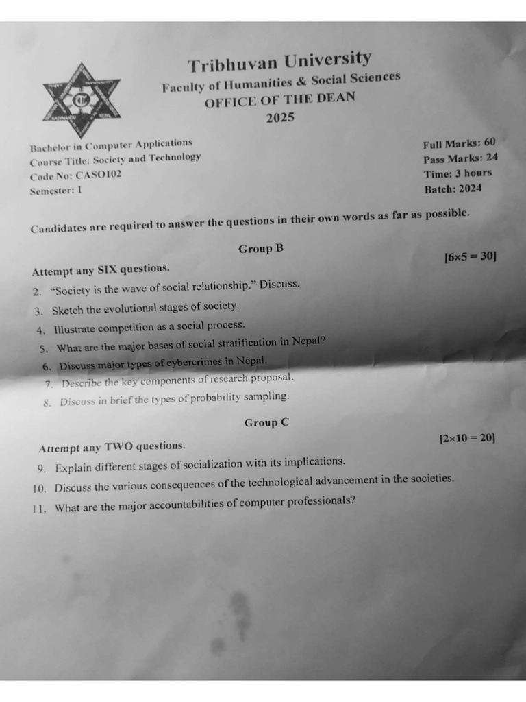 BCA First Semester Question | PDF