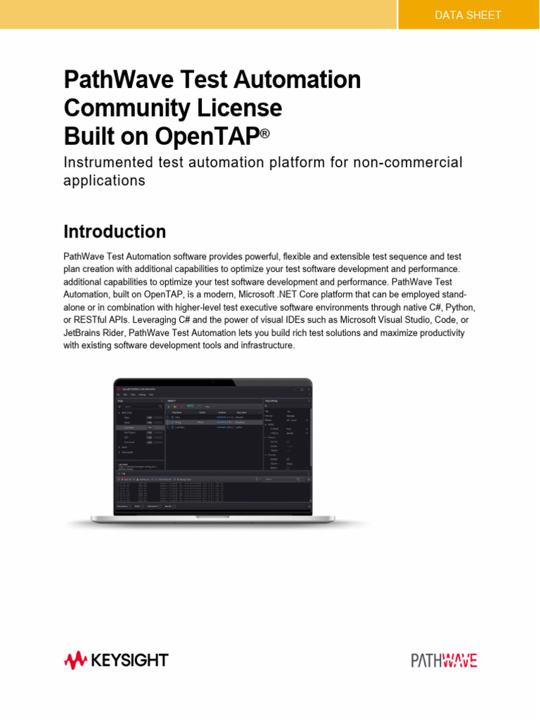 PathWave Test Automation Community License Built on OpenTAP® | PDF ...