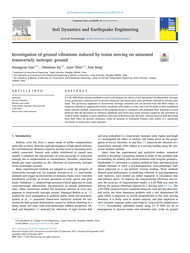Investigation of Ground Vibrations Induced by Trains Moving on ...