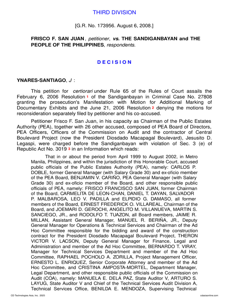 San Juan vs. Sandiganbayan Case Review | PDF | Judiciaries | Public Law