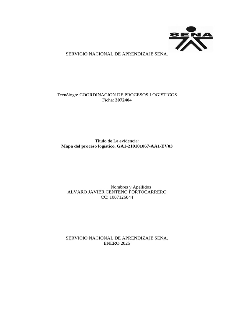 Mapa del Proceso Logístico en SENA | PDF | Logística | Obtención