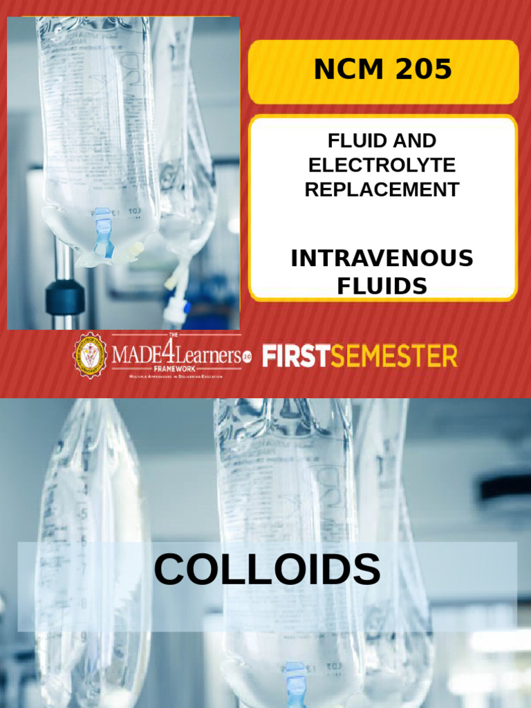 IV Fluids - Colloids | PDF | Intravenous Therapy | Blood Transfusion