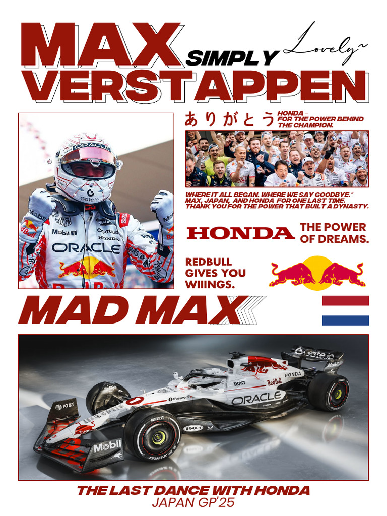 Max Verstappen's Farewell to Honda | PDF
