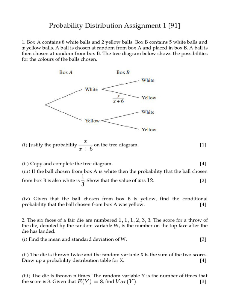 Probability Distribution 1 | PDF | Random Variable | Probability Distribution
