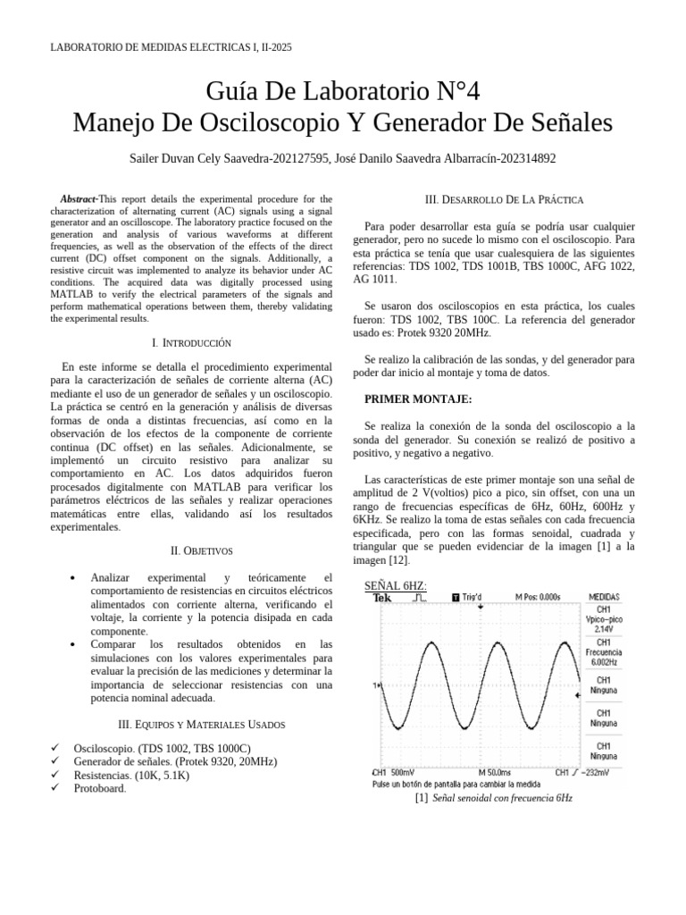LAB4-Danilo Saavedra-Duvan Cely - Revisado Final UPTC | PDF | Amplitud | Transformador