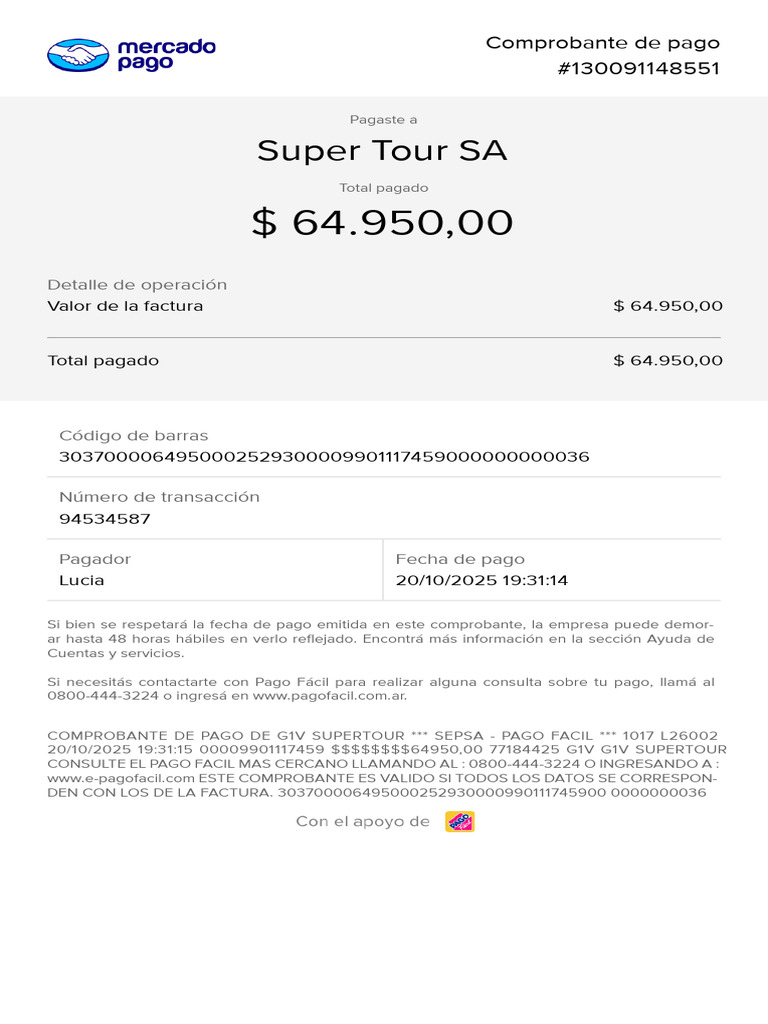 2025 10 20 19 31 15 564 Receipt | PDF