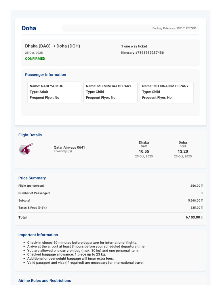 Your Flight Ticket Reservation | PDF | Transport | Aviation