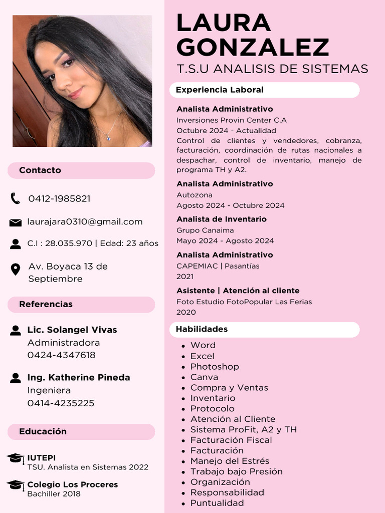 CV de Laura González - Analista de Sistemas | PDF