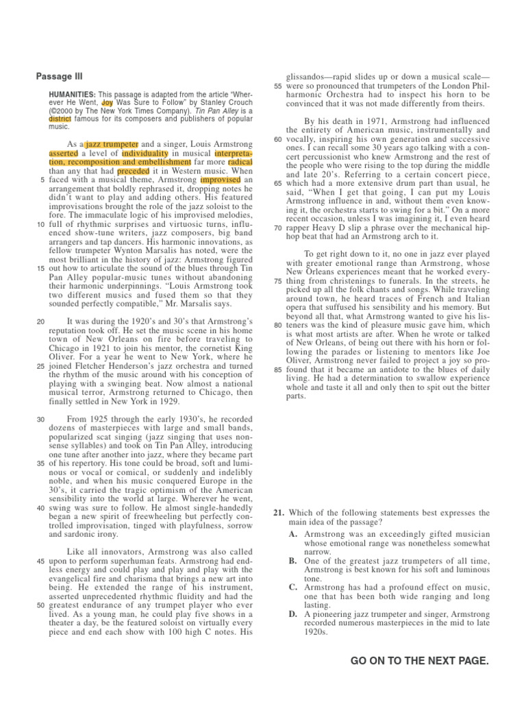 Reading Practice 56 - As A Jazz Trumpeter | PDF | Jazz | Musicology