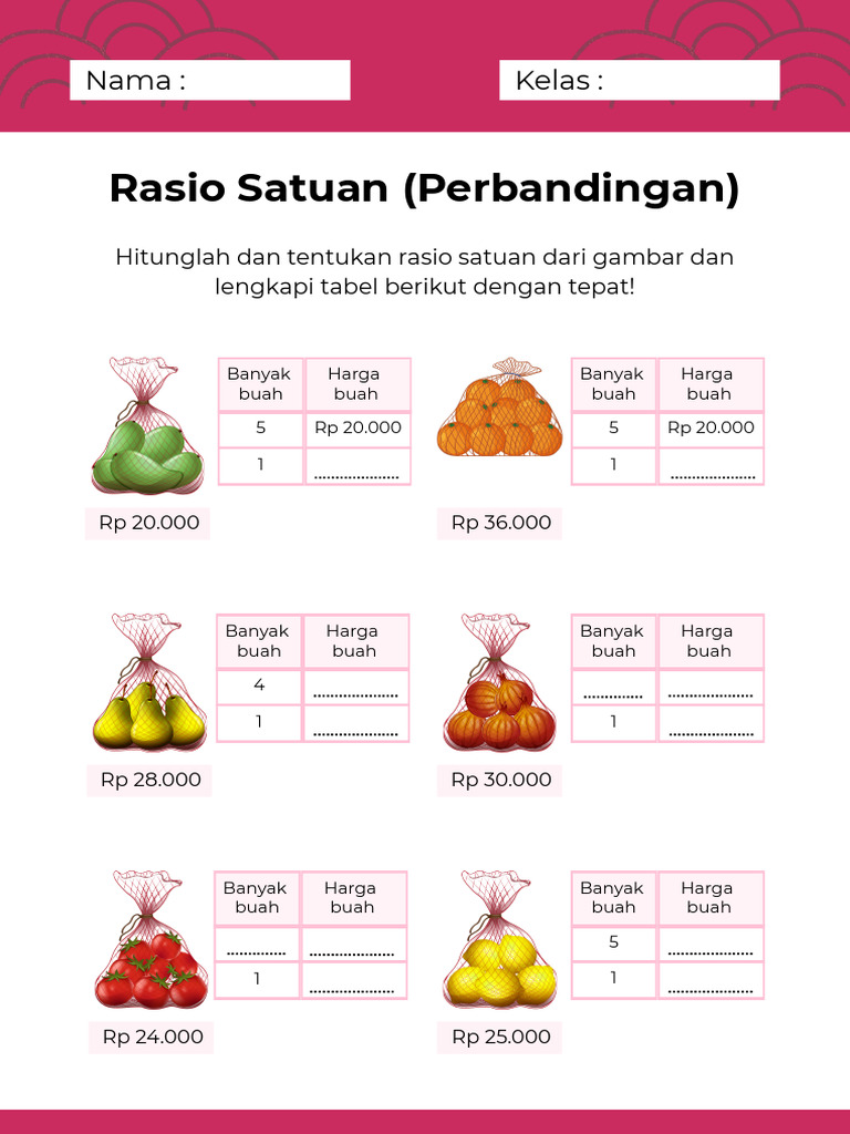 Rasio Satuan dan Perbandingan Umur | PDF