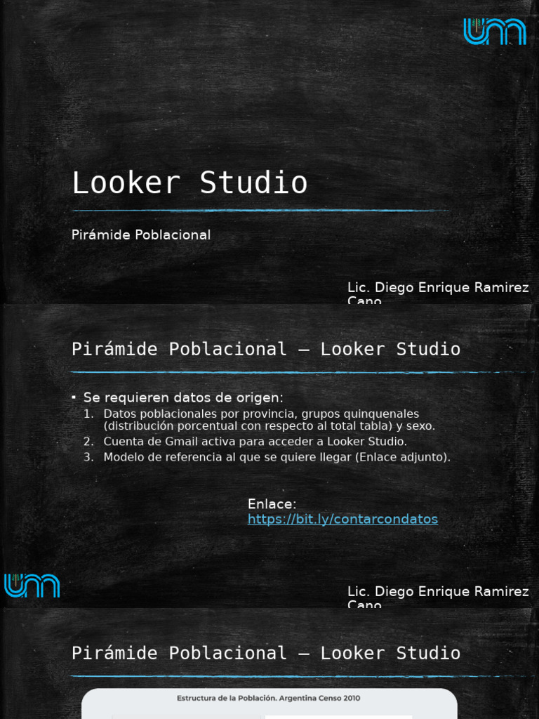 Crear Pirámide Poblacional en Looker Studio | PDF