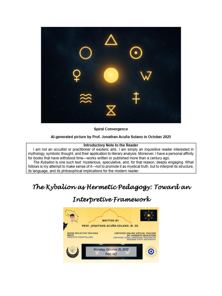Analyzing The Kybalion's Hermetic Principles | PDF | Mind | Hermeticism