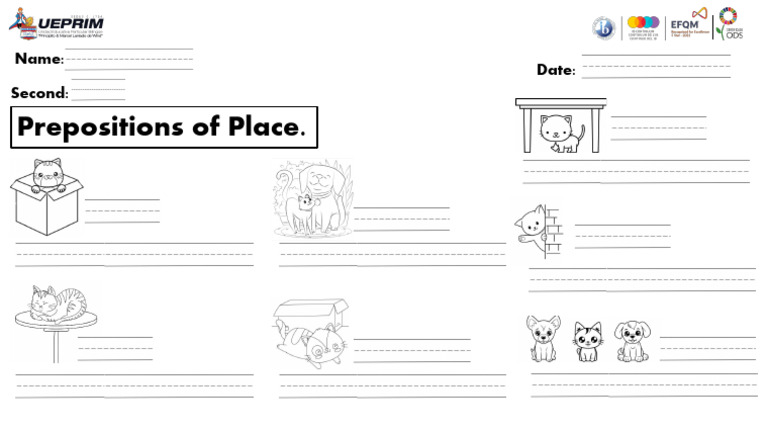 Prepositions of Place Second Grade | PDF