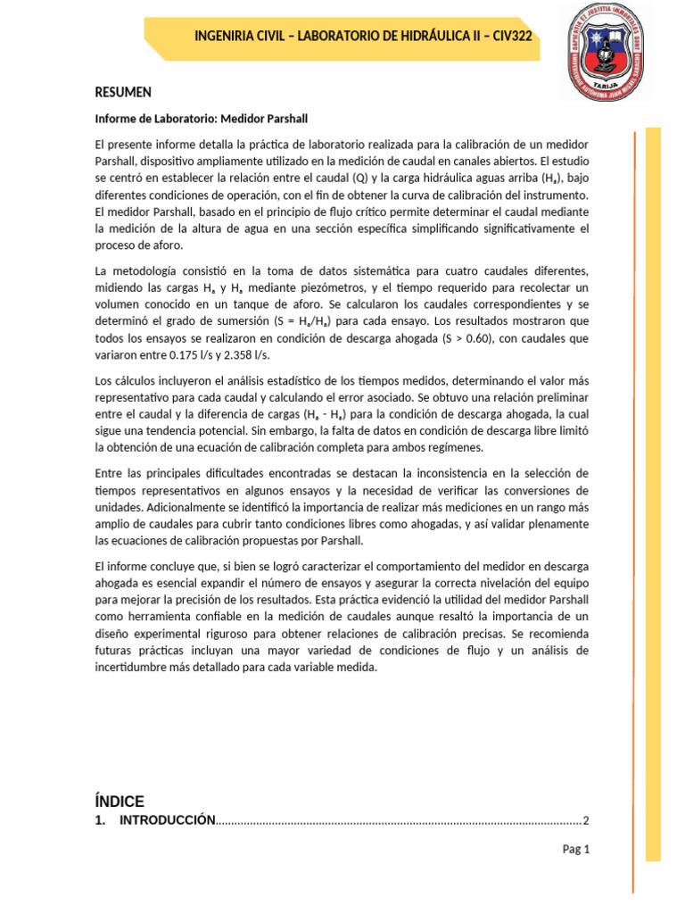Inf 3 de Huder (Recuperado Automáticamente) | PDF | Medición | Descarga ...