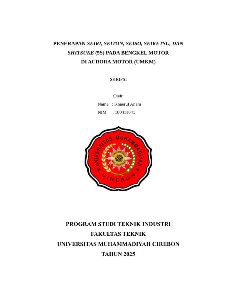 Penerapan Metode 5S di Bengkel Motor | PDF