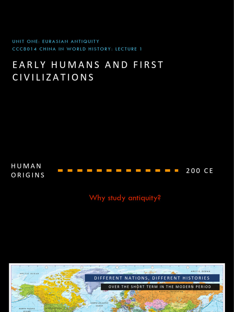 Lecture 1 First Humans and Early Civilizations 2526S1 | PDF | Homo | Human
