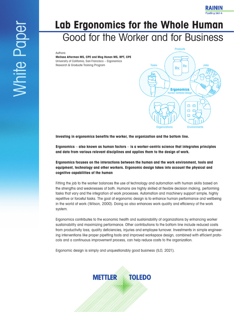 Laboratory Ergonomics for Pipetting | PDF