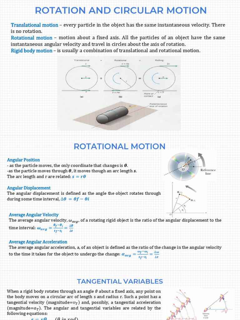 Rotation and Circular Motion | PDF | Rotation Around A Fixed Axis ...