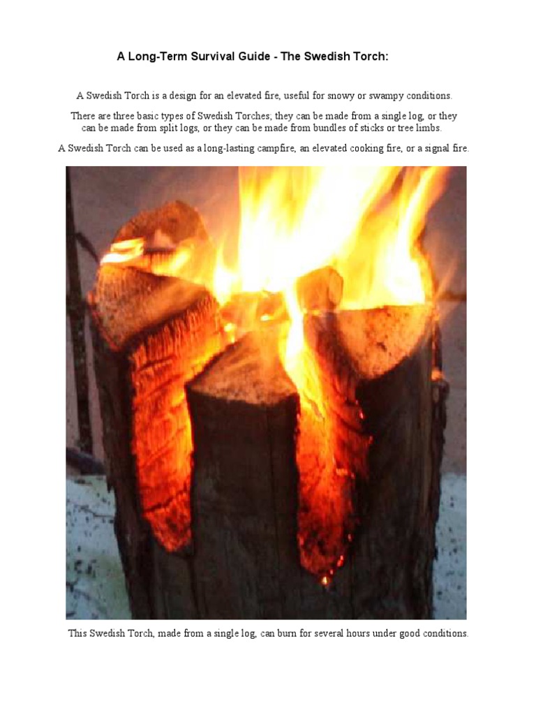 Swedish Torch: Burn Time & Instructions | PDF