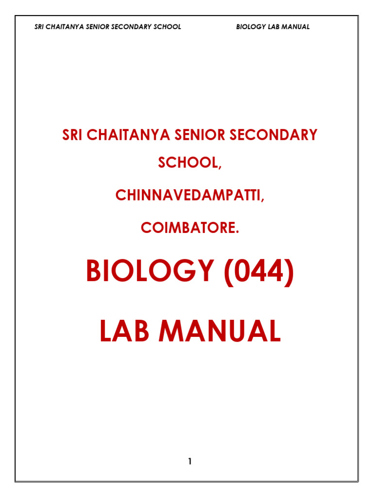 Class 12 Biology Lab Manual 2025-26 | PDF | Meiosis | Chromosome